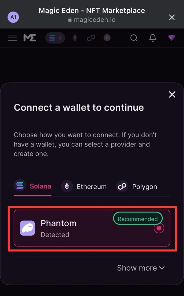 How to Connect Phantom Wallet to Magic Eden? - Coinapult